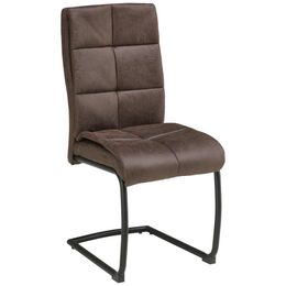 Livetastic Schwingstuhl, Braun, Metall, Textil, U-Form, 38x97x45 cm, Esszimmer, St&uuml;hle, Esszimmerst&uuml;hle, Schwingst&uuml;hle