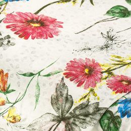 buttinette Jersey "Blumen" mit Ausbrenner-Effekt, wei&szlig;-color