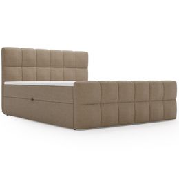 BOXBETT Alicante 160x200 Boucl&eacute;-Stoff Braun