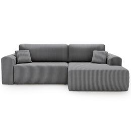 ECKSOFA Belvio Dunkelgrau Rechts