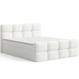 BOXBETT Rivon 180x200 Boucl&eacute;-Stoff Creme