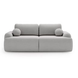 SOFA 260/106/81 Aurio Boucl&eacute;-Stoff Grau