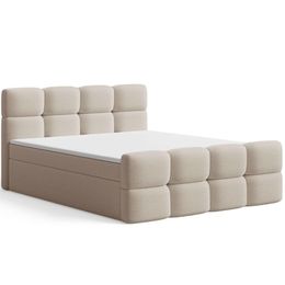 BOXBETT Rivon 140x200 Boucl&eacute;-Stoff Beige