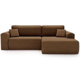 ECKSOFA Belvio Braun Rechts