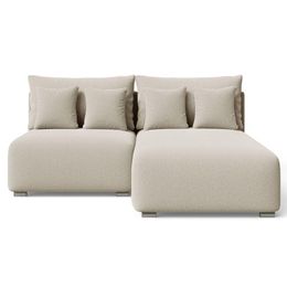 ECKSOFA Ronni Boucl&eacute;-Stoff Beige Rechts