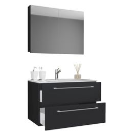 Badezimmer Badinos 3-tlg. Schwarz