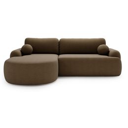ECKSOFA Aurio Dunkelbraun Links