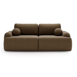 SOFA 260/106/81 Aurio Boucl&eacute;-Stoff Braun