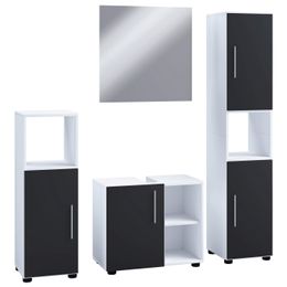 Badezimmer Flandu III Wei&szlig;/Schwarz