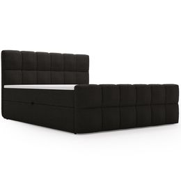 BOXBETT Alicante 200x200 Boucl&eacute;-Stoff Schwarz