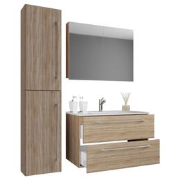 Badezimmer Badinos Sonoma Eiche 4-tlg