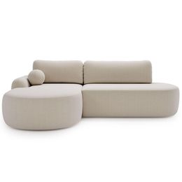ECKSOFA Aurio O Boucl&eacute;-Stoff Creme Links