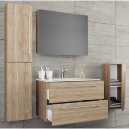 Badezimmer Badinos Sonoma Eiche 5-tlg