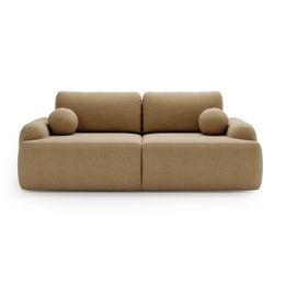 SOFA 260/106/81 Aurio Boucl&eacute;-Stoff Hellbraun