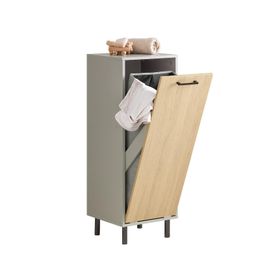 sobuy W&Auml;SCHESCHRANK mit W&auml;schesack Grau