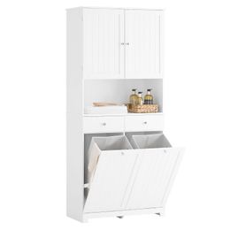 sobuy BADEZIMMERSCHRANK Wei&szlig; 78x38x181cm