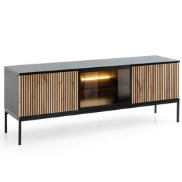 TV-SCHRANK Graphit, Wotan Eichefarben 154 cm Deo