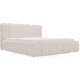 POLSTERBETT Smile 180x200 Boucl&eacute;-Stoff Creme