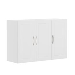 sobuy H&Auml;NGESCHRANK mit Verstellbarem Regal, 90x60x30cm, Wei&szlig;