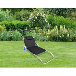 Gartenliege Schwarz