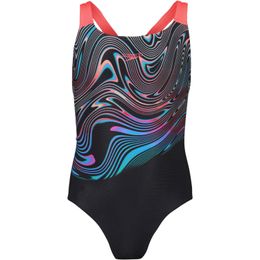 Speedo PLMT POWERBACK Badeanzug M&auml;dchen - Gr&ouml;&szlig;e 128 - schwarz