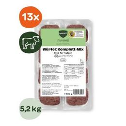 BARFER's BARFER'S W&uuml;rfel: Komplett-Mix Rind f&uuml;r Katzen 13x400 g