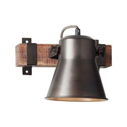 Brilliant Lampe Plow Wandspot schwarz stahl 1x A60, E27, 10W, geeignet f&uuml;r Normallampen (nicht enthalten) Kopf schwenkbar