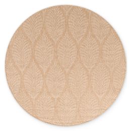 NYVI Teppich Duet - Wetterfest UV-best&auml;ndig F&uuml;r Innen und Au&szlig;en Gr&ouml;&szlig;e:&Oslash; 160 cm;Farbe:Jute Wei&szlig; Liora
