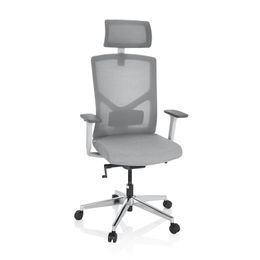 hjh OFFICE Profi B&uuml;rostuhl BRETON PRO W Stoff / Netzstoff mit Armlehnen (h&ouml;henverstellbar)