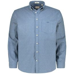 Herren Gro&szlig;e Gr&ouml;&szlig;en | Gant Freizeithemd mit Leinen Farbe blau Gr&ouml;&szlig;e: 4XL