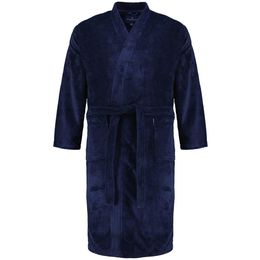 Herren Gro&szlig;e Gr&ouml;&szlig;en | Morgenstern Bademantel im Materialmix Farbe dunkelblau Gr&ouml;&szlig;e: 8XL