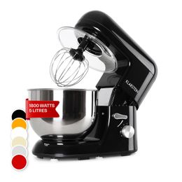 Klarstein Bella K&uuml;chenmaschine 1800 W / 2,7 PS 5 Ltr Edelstahl BPA-frei Schwarz