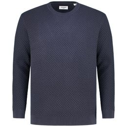 Jack & Jones Herren Gro&szlig;e Gr&ouml;&szlig;en | Jack&Jones Pullover mit Struktur Farbe marine Gr&ouml;&szlig;e: 6XL