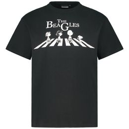 Herren Gro&szlig;e Gr&ouml;&szlig;en | North T-Shirt mit "Peanuts" Motiv-Print Farbe schwarz Gr&ouml;&szlig;e: 7XL