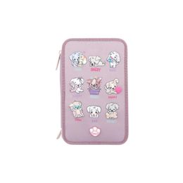 Depesche 3-Fach Federtasche LED Hunde mit Stifte TOPModel 20 x 13 x 7,5 cm