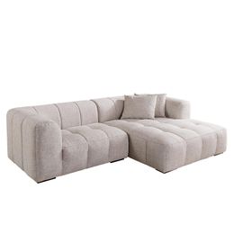 Riess Ambiente riess-ambiente Modernes Ecksofa ZERO GRAVITY 240cm graphit beige Strukturstoff 3-Sitzer Couch