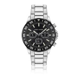 Quarzuhr MARC LAUDER "MC2-B252", silber, Armbanduhren, Herren, Quarzuhr