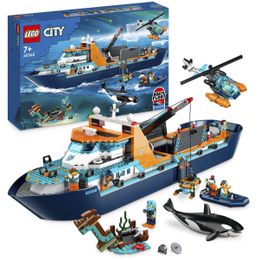 Konstruktionsspielsteine Lego "Arktis-Forschungsschiff (60368), Lego City", bunt, Spielbausteine, Kinder, Kunststoff, Made in Europe