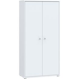 Schuhschrank FORTE "Tempra, Mehrzweckschrank, 2 T&uuml;ren, Einlegeb&ouml;den, H&ouml;he 149,5,5 cm", wei&szlig;, B:73,7cm H:149,5cm T:34,8cm, Dekorfolie, FSC-zertifizierter Holzwerkstoff, Schr&auml;nke, Schuhschrank, Breite 73,7 cm