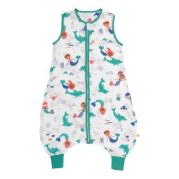 Babyschlafsack SCHLUMMERSACK "Schlafsack mit F&uuml;&szlig;en 0.5 Tog" Gr. 130, gr&uuml;n (meerjungfrau), Schlafs&auml;cke, Baby, L: 130cm, Obermaterial: 50% Baumwolle CO(Bio). 50% Viskose CV., L:130cm