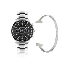 Quarzuhr MARC LAUDER "SMC2-1", silber, Armbanduhren, Herren, Quarzuhr