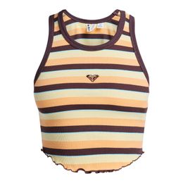 Tanktop Roxy "Sunlight Boost", Damen, Gr. S, french roast hey day stripe, Obermaterial: 95% Baumwolle, 5% Elasthan., Tops Tanktop