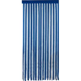T&uuml;rvorhang Maximex "Insektenschutz", blau (blau, wei&szlig;), B:90cm H:200cm, Polyester, Polyester, Gardinen, Zuschneidbar. Reflektiert Sonne und Hitze, Insekten- und Sichtschutz