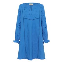 Midikleid Cream "Kleid CRSigne", Damen, Gr. 40, N-Gr, blau (palace blau), Obermaterial: 100% Baumwolle CO., Kleider Midikleid