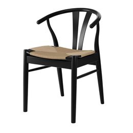 Stuhl HAMMEL FURNITURE "Frida, Massivholz mit gepolsterter Sitzfl&auml;che - hoher Komfort", , schwarz, schwarz, beige, B:53cm H:75cm T:54cm, Massivholz, St&uuml;hle, Stuhl, Massivholz, gepolsterte Sitzfl&auml;che, versch. Farbvarianten
