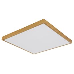 Globo LIGHTING LED Deckenleuchte "TIBEY", gold (messingfarben matt), 1 Stk., Leuchten, quadratische Deckenlampe, Wohnzimmer, Flur, LED Deckenleuchte