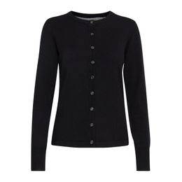 Strickjacke Pulz Jeans "Strickjacke PZSARA", Damen, Gr. XXL, schwarz, Obermaterial: 80% Viskose CV. 20% Polyester PES., Strickjacken Strickjacke
