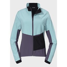 Sch&ouml;ffel Outdoorjacke SCH&Ouml;FFEL "Softshell Jacket Zumaia L", Damen, Gr. 40, gr&uuml;n (7245, gr&uuml;n), Oberstoff : 88% Nylon 12% Elasthan Innenseite: 100% Polyester (Membran: Polyurethan) Oberstoff Rumpf unten: 85% Nylon 15% Elasthan, regular fit, hoch geschlossener Ausschnitt, Jacken Outdoorjacke