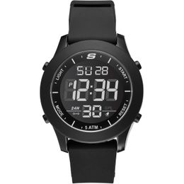 Chronograph Skechers "ROSENCRANS", schwarz, Armbanduhren, Herren, Chronograph, Quarzuhr, Armbanduhr, Herrenuhr, Silikonarmband, digital, Wochentag