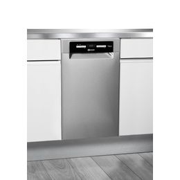 Bauknecht Unterbaugeschirrsp&uuml;ler "BSUO 3O21 PF X", Energieeffizienz: E (A-G), silber (edelstahl), B:44,8cm H:82cm T:59cm, Geschirrsp&uuml;ler